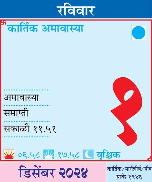 Kalnirnay December 2024: कालनिर्णय डिसेंबर २०२४